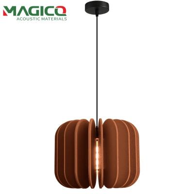 China Modern Office Suspended LED Acoustic Interior Lighting Shade With Polyester Fiber Acoustic Panel for sale
