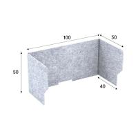 China Anti-Noise 100% Recyclable Polyester Fiber Pet Acoustic Desk Panel for Office for sale