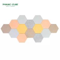 China Hexagon 9mm Sound Reduction Polyester Fiber Acoustic Panel For Meeting Room for sale
