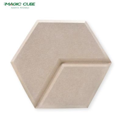 China Eco-friendly Sound Absorption Hexagon 3D Polyester Fiber Acoustic Panel for sale