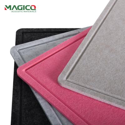 China Modern interiors enhanced by Polyester Fiber Acoustic Panels and PET Fiber Acoustic Wall Panels with high quality 3D designs for sale