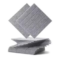 China Polyester Fiber Acoustic Panels grey sound panels studio acoustic panels decorative soundproof wall panels self adhesive acoustic panels for sale