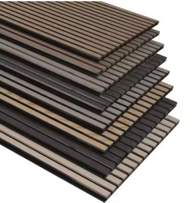 China Best sound absorbing wooden slat acoustic wall panels building material acoustic wood wall panel length akupanel wooden for sale