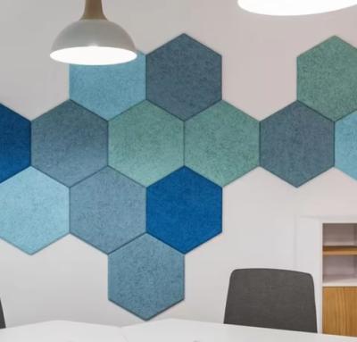 China Polyester Fiber Acoustic Panels hexagon acoustic panels acoustic wall panels for recording studio acoustic panels apartment for sale