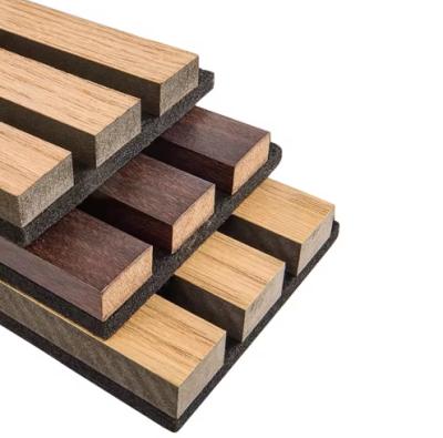 China wooden slat acoustic wall panels absorption wall panels soundproofing office wooden slat acoustic walls for sale