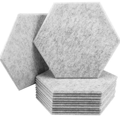 China Polyester Fiber Acoustic Panels hexagon acoustic panels acoustic wall panels soundproofing panels for home offices for sale