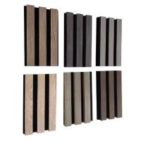 China wooden slat acoustic wall panels black oak acoustic panels natural oak acoustic slat wood wall panels for sale
