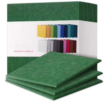 China Polyester Fiber Acoustic Panel green gray acoustic wall panels decorative soundproof wall panels for sale