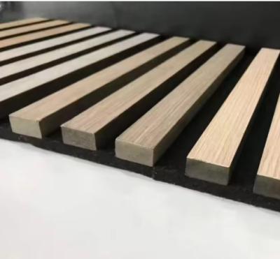 China wooden slat acoustic wall panels acoustic slat wood soundproof wall panels slatted wood acoustic panels for sale