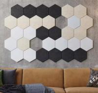 China Polyester Fiber Acoustic Panel 100% polyester acoustic panel hexagon acoustic panel perforated acoustic panel for sale