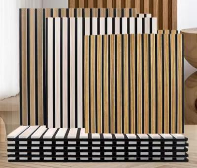 China wooden slat acoustic wall panels acoustic slat wood soundproof wall panels natural walnut acoustic slat wood wall panels for sale