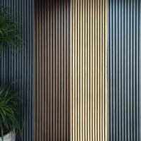 China wooden slat acoustic wall panels oak acoustic slat wood wall panels natural walnut acoustic slat wood wall panels for sale