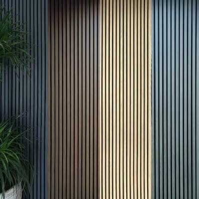 China wooden slat acoustic wall panels oak acoustic slat wood wall panels natural walnut acoustic slat wood wall panels for sale