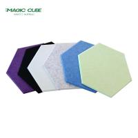 China Hexagon Shape Polyester Fiber Acoustic Panel Noise Reduction and Soundproof PET Panel for sale
