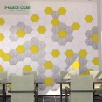 China Hexagon Shape Polyester Fiber Acoustic Panel Noise Reduction and Soundproof PET Panel for sale