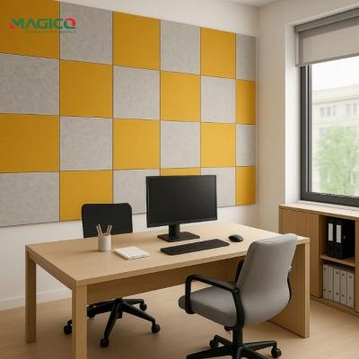 China High Density Polyester Fiber Acoustic Board Maximum Noise Reduction Wall Panel for sale