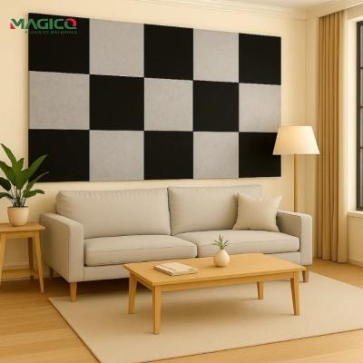 China Lightweight Polyester Fiber Acoustic Panel Easy Install Sound Absorbing Wall for sale