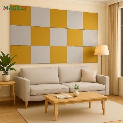 China Perforated Polyester Fiber Acoustic Panel Decorative Sound Absorption Wall Board for sale