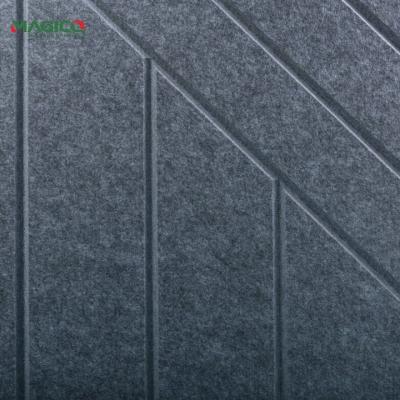 China Modular Polyester Fiber Acoustic Panel Interlocking Design for Seamless Wall for sale