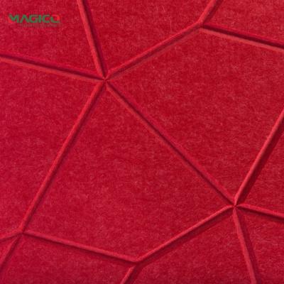 China Edge Bevelled Polyester Fiber Acoustic Panel Seamless Joint Wall Installation for sale