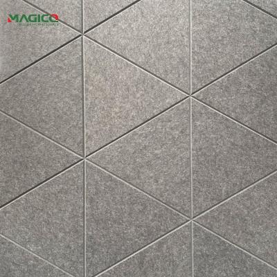 China Fabric Wrapped Polyester Fiber Acoustic Panel Premium Finish Wall Tile for sale