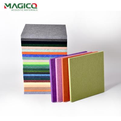 China Eco-Friendly pet polyester acoustic panel Effective Noise Reduction pet acoustic board For Office studios and homes for sale