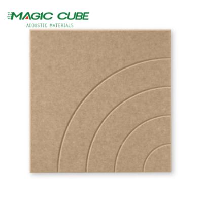 China Stylish Polyester Fiber Acoustic Panels with Custom Curves and Vertical Line Designs for sale