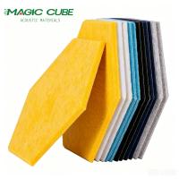 China Hexagonal Recycled Polyester Acoustic Panels - Colorful, Eco-Friendly Sound Absorbing Tiles For Cafes & Creative Offices for sale