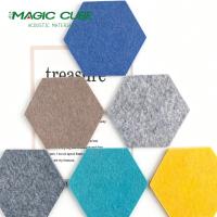 China Hexagonal Recycled Polyester Acoustic Panels - Colorful, Eco-Friendly Sound Absorbing Tiles For Cafes & Creative Offices for sale