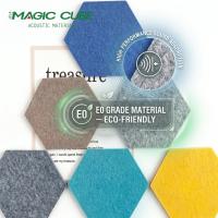 China Hexagonal Recycled Polyester Acoustic Panels - Colorful, Eco-Friendly Sound Absorbing Tiles For Cafes & Creative Offices for sale