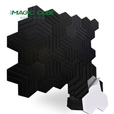 China GymQuiet Black PET Acoustic Panel – High-Density Sound Absorption For Fitness Centers & Sports Facilities for sale