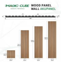 China Soundproofing 2400*600*21mm Akupanel Wood Fiber Fireproof Sound Acoustic Wood Wall Panel Ceiling for sale