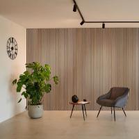 China Soundproofing 2400*600*21mm Akupanel Wood Fiber Fireproof Sound Acoustic Wood Wall Panel Ceiling for sale