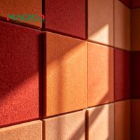 China Environmentally Friendly Polyester Fiber Acoustic Panel Made From Recycled Materials For Cafe Shop for sale