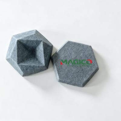 China Eco Friendly Hexagonal Polyester Fiber Acoustic Panel Designed To Enhance Acoustic Environments In Offices for sale