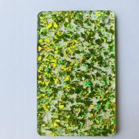 China 3mm Apple Green Glitter Acrylic Sheets Flexible Home Holiday Decor for sale