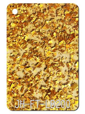 China Gold Clear Glitter Acrylic Panel Home Exhibition Rack Daylight Lamp Decor for sale
