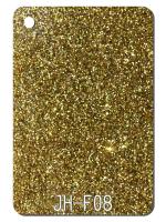 China Gold Glitter PMMA Acrylic Sheets Home Wall Daylight Display Exhibit Panel for sale
