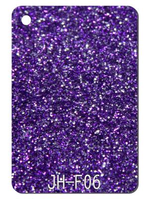 China Purple Glitter PMMA Acrylic Sheet Panel For Hangbag Earrings for sale