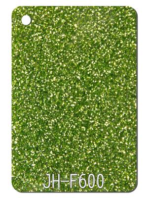 China 10MM Thick Apple Green Glitter Acrylic Sheets Home Earrings Light Decor for sale