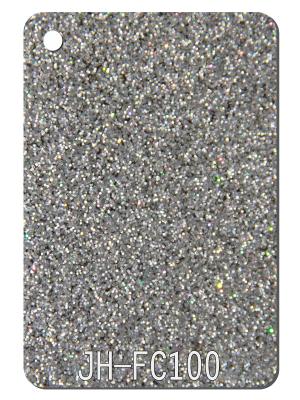 China 3mm Thick Silver Colored Glitter Acrylic Sheets Custom Gift Box Light Decor for sale