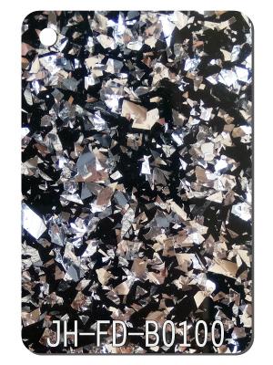 China Silver Black Chunky Glitter Acrylic Sheets 1040x620mm For Hangbag Decor for sale