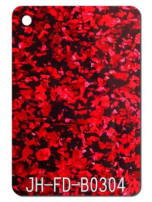 China 4ftx8ft Red Black Chunk Glitter Acrylic Sheets Custom Home Decor for sale