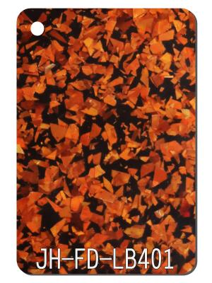 China 1.2g/cm3 Orange Black Glitter Acrylic Sheets 1850x1040mm Hotel Decor for sale