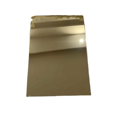 China Light Gold Plexiglass Mirror Cast Acrylic Plastic Sheets 1220x2440mm 1mm Thick for sale