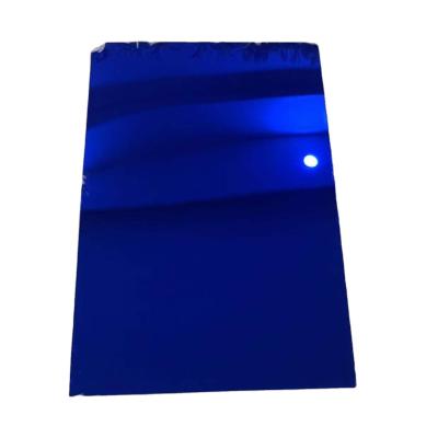 China Blue Plexiglass Mirror Cast Acrylic Plastic Sheet Home Furniture Crafts for sale