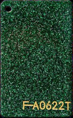 China Green Emerald Glitter Acrylic Sheets Impact Resistance Easy To Clean for sale