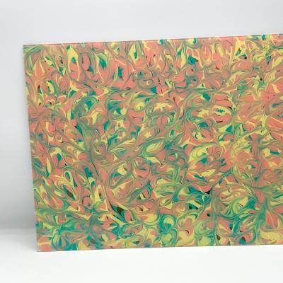 China Green Pink Colorful Swirls Pattern Acrylic Sheet 1/8