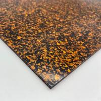 China Orange Black Chunk Glitter Cast Acrylic Plastic Sheet For Laser Cutting for sale