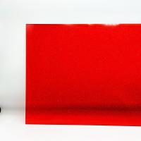 China Cherry Red Candy Color Glitter Acrylic Sheets 3mm Thickness for sale